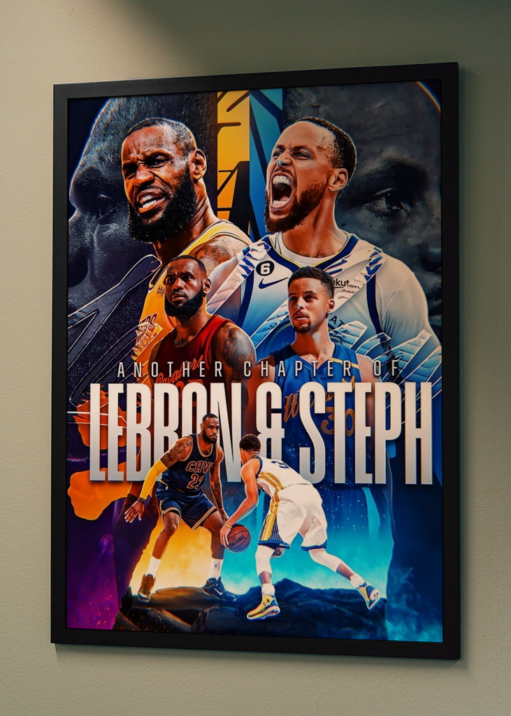 Lebron James & Stephen Curry Poster von Nadila Nazwa | Printler