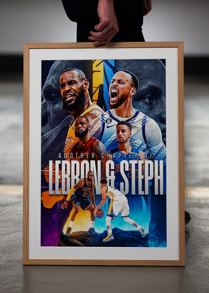 Lebron James & Stephen Curry Poster von Nadila Nazwa | Printler