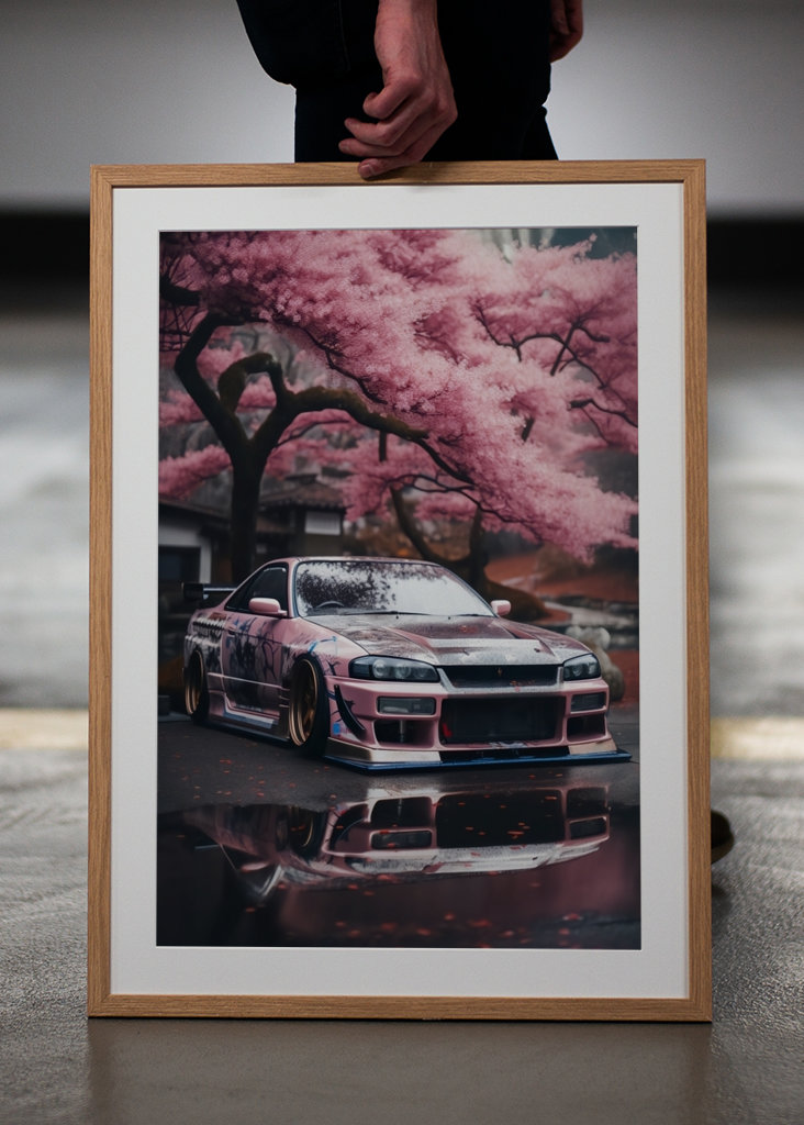 Nissan Silvia S15 JDM Auto Poster von Pixaverse | Printler