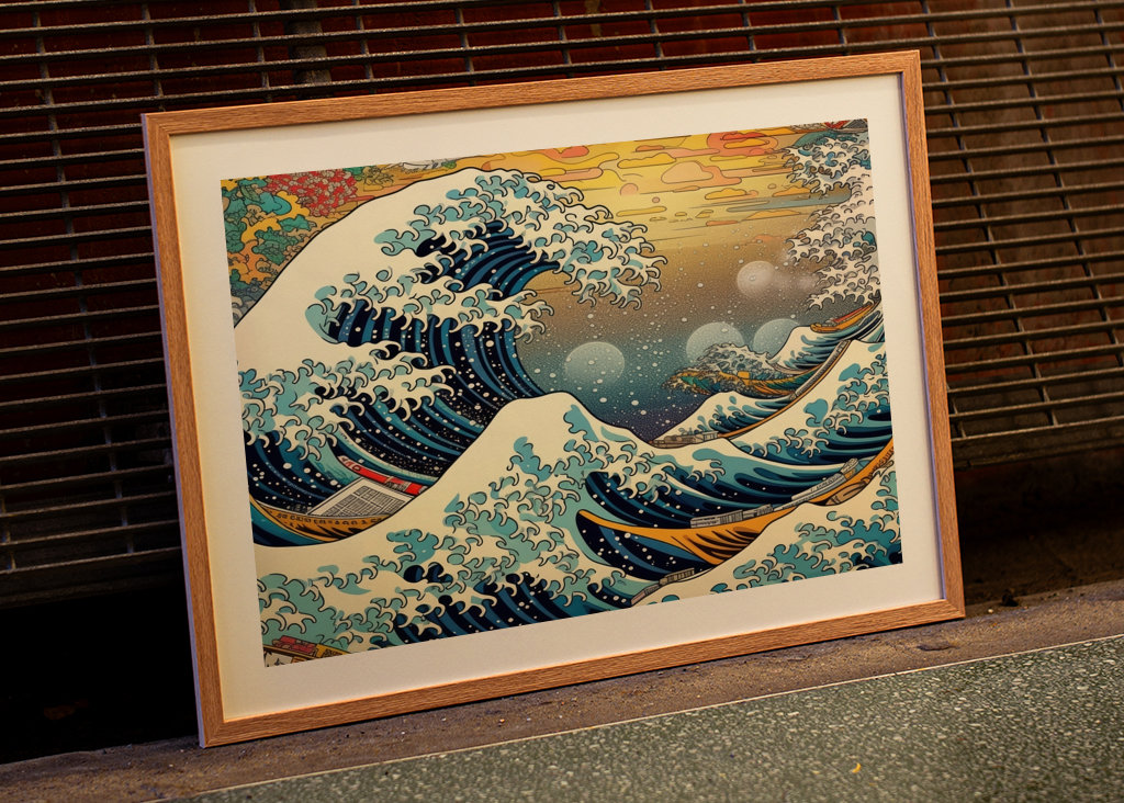 The Great Wave off Kanagawa Poster von Max Ronn | Printler