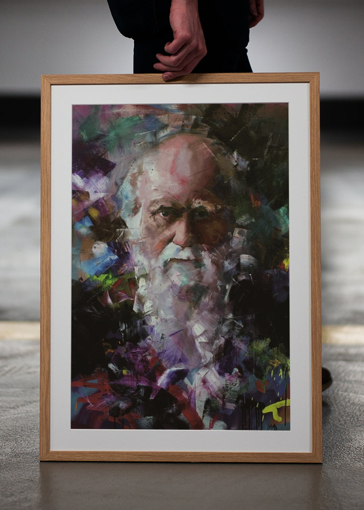 Charles Darwin Poster von Larry King | Printler