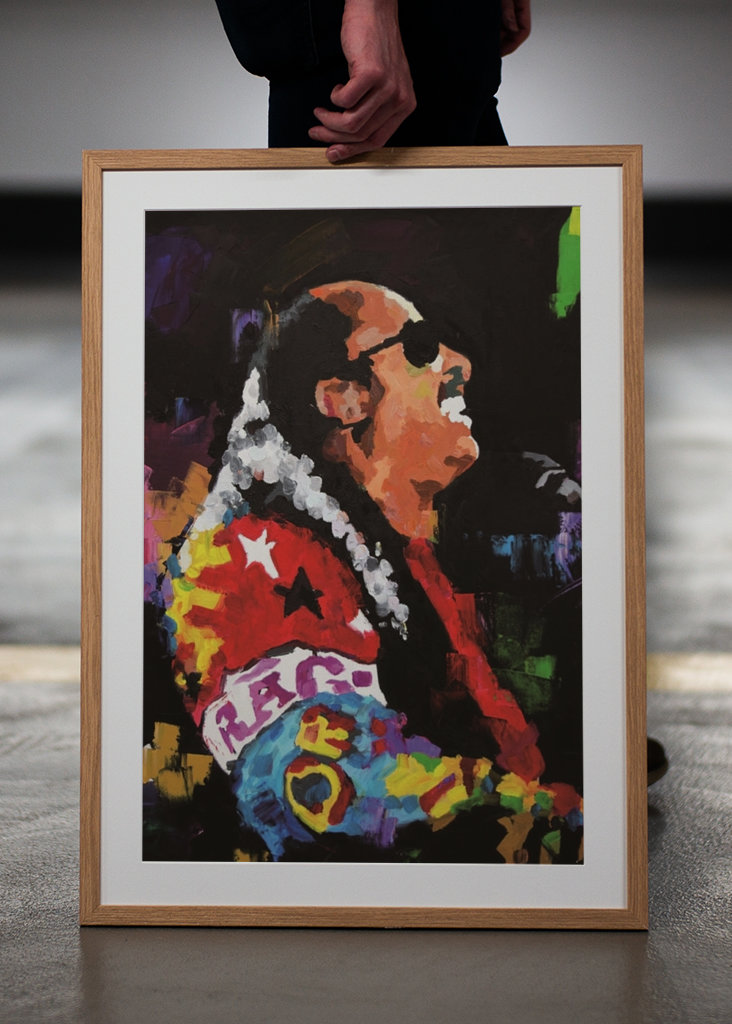 Stevie Wunder Poster von Larry King | Printler