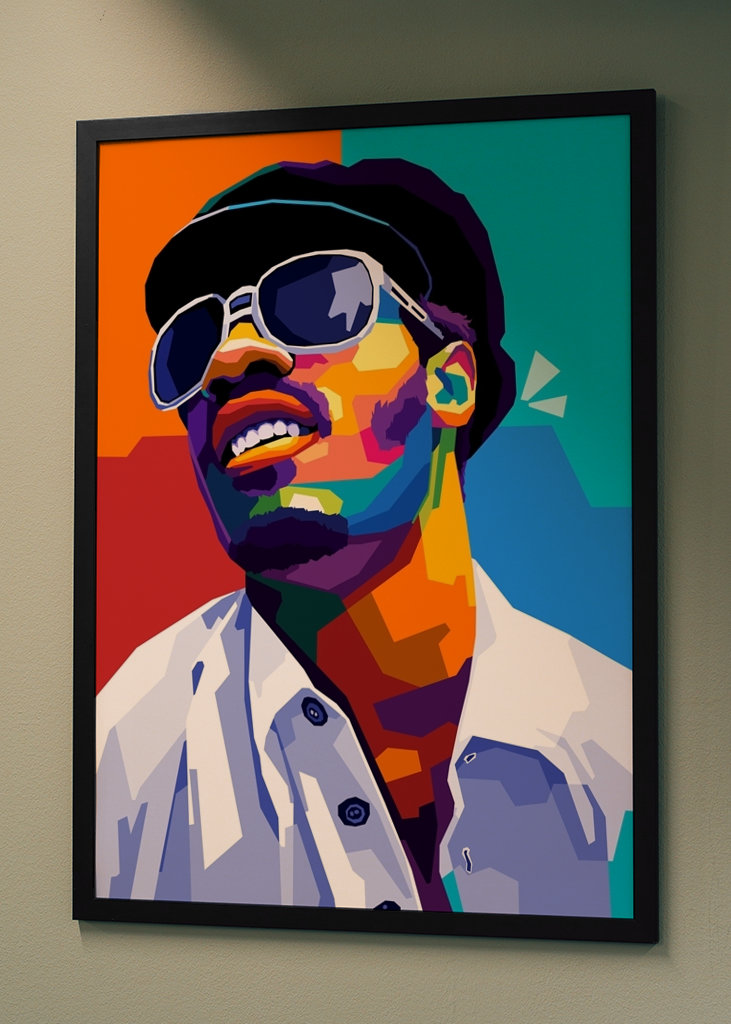 Stevie Wonder Pop Art posters & prints by Al Basith - Printler