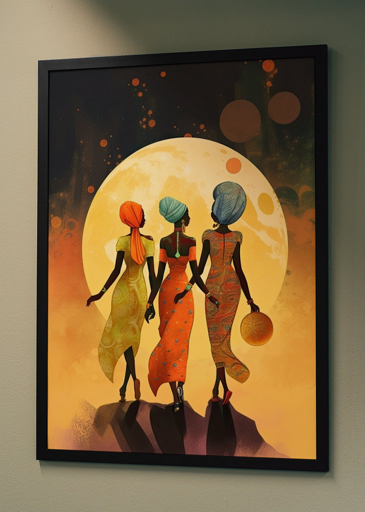 Schwestern im Mondschein 03 Poster von Jack Torcello | Printler