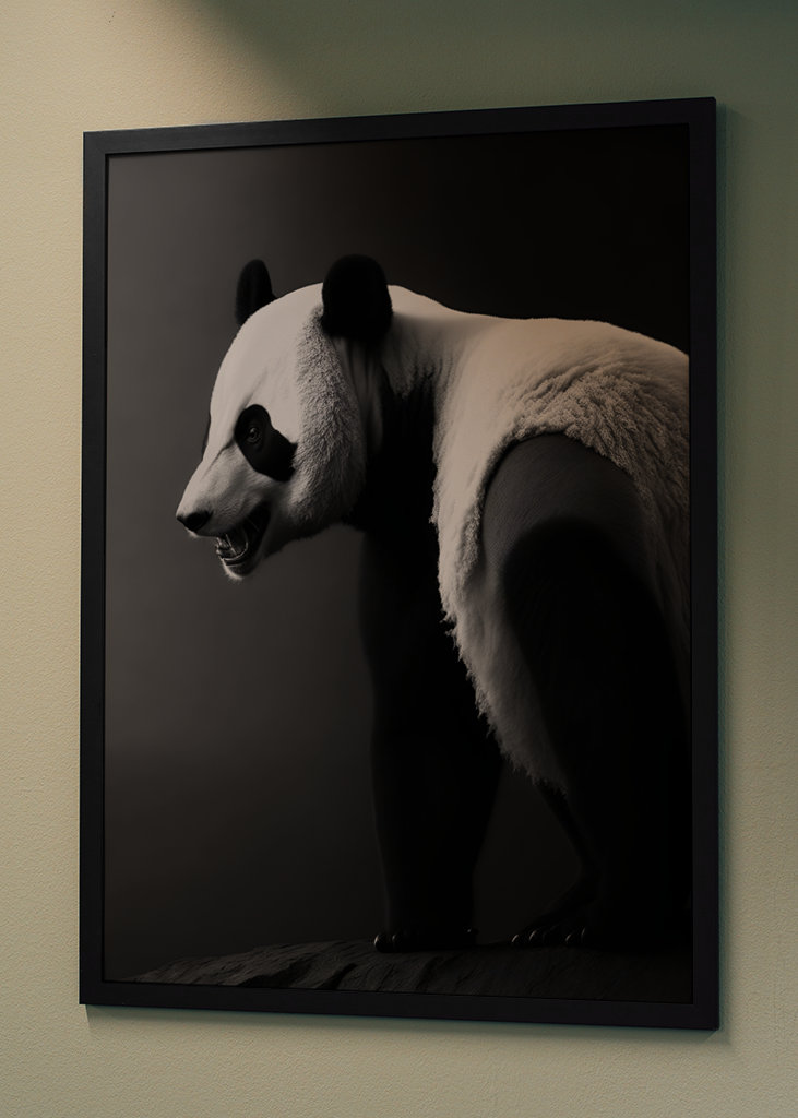 BW Panda Poster von Chrisnu | Printler