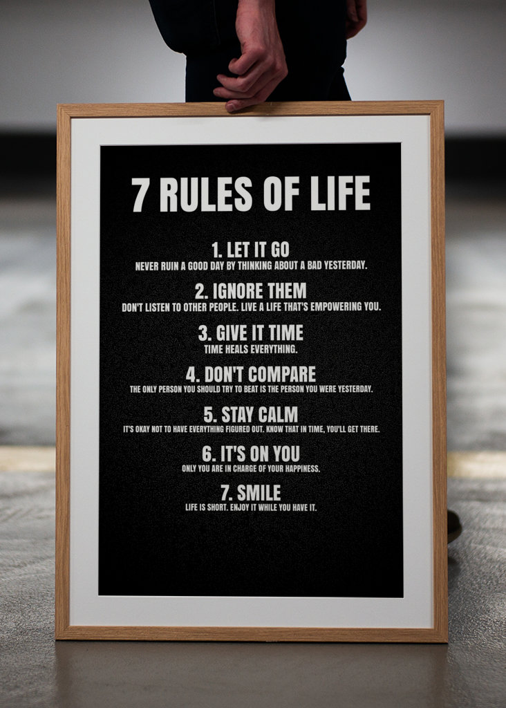 7 REGELN DER LIFE Poster von Tang Tang | Printler