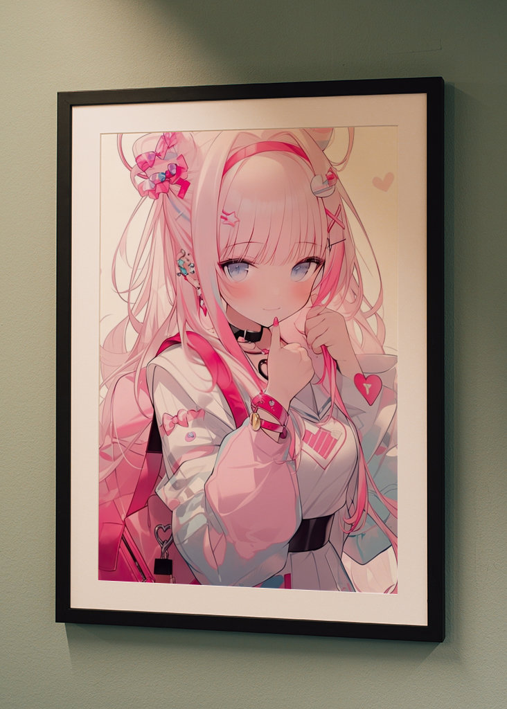 Lindo Anime Rosa pósters y Art Prints de Anime Sekai - Printler