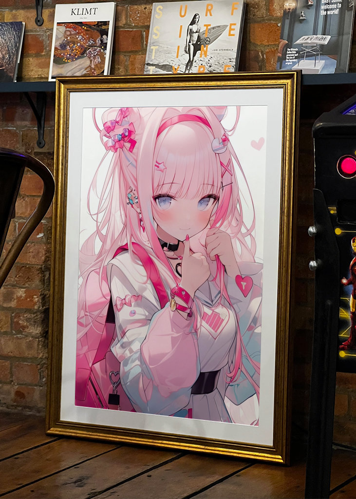 Lindo Anime Rosa pósters y Art Prints de Anime Sekai - Printler