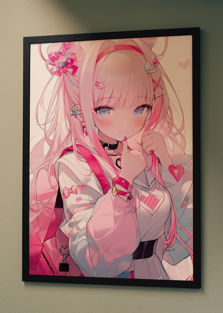 Lindo Anime Rosa pósters y Art Prints de Anime Sekai - Printler