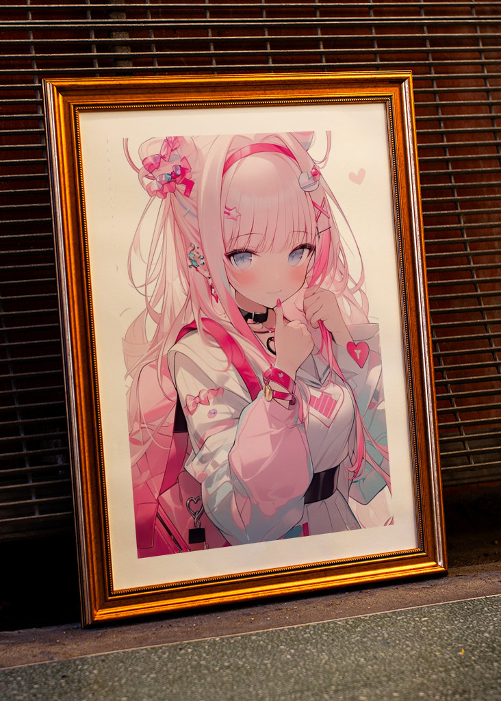 Lindo Anime Rosa pósters y Art Prints de Anime Sekai - Printler