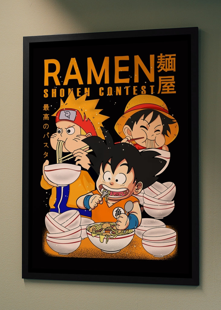 Ramen Anime Collage Poster von lihda sacca | Printler