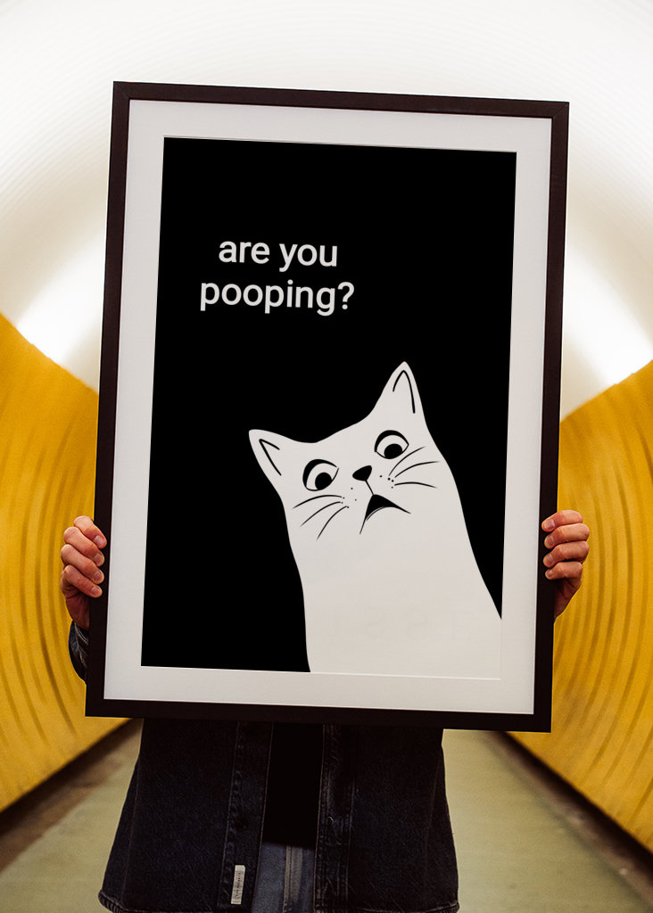 Cat are you pooping? posters & prints by Animal World - Printler