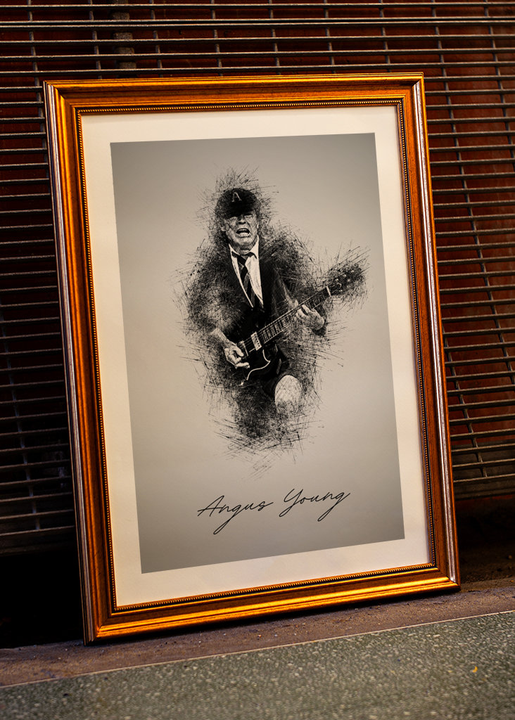 Angus Young posters & prints by Sketch Art - Printler