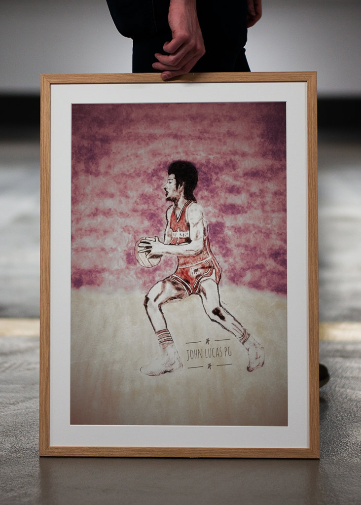 John Lucas - Point Guard Poster von Örjan Markusson | Printler