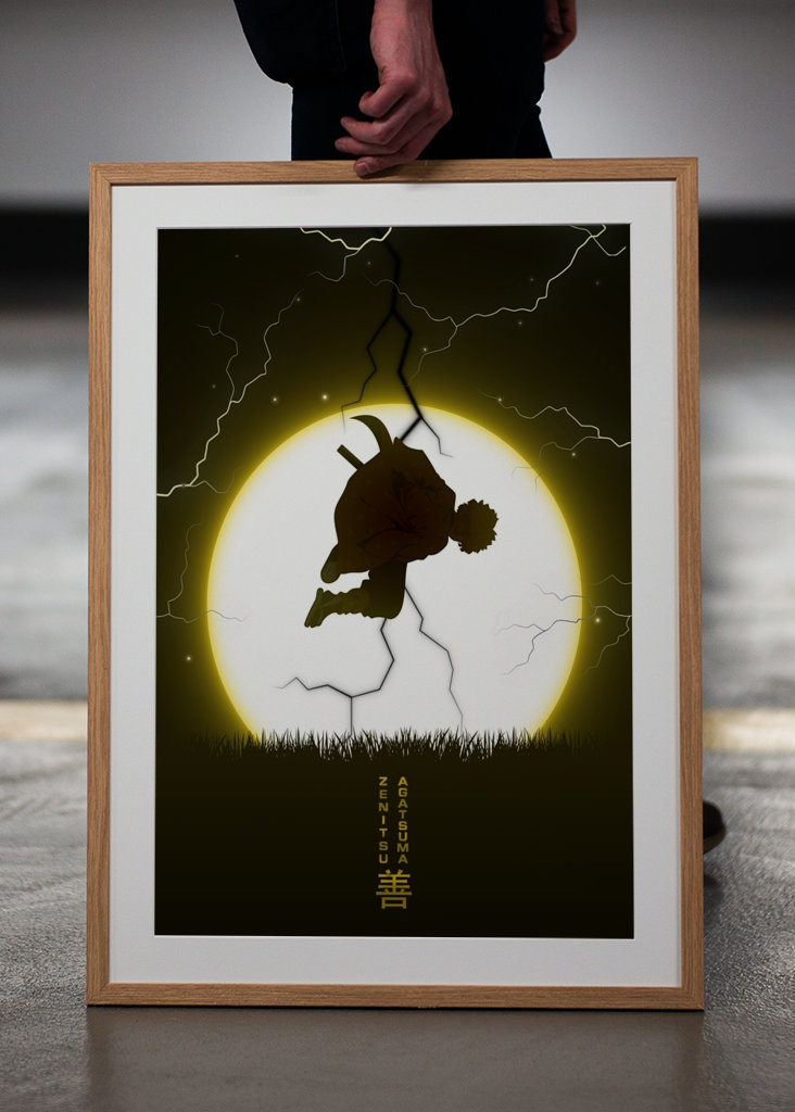 Zenitsu Moon Poster von Faissal Thomas | Printler