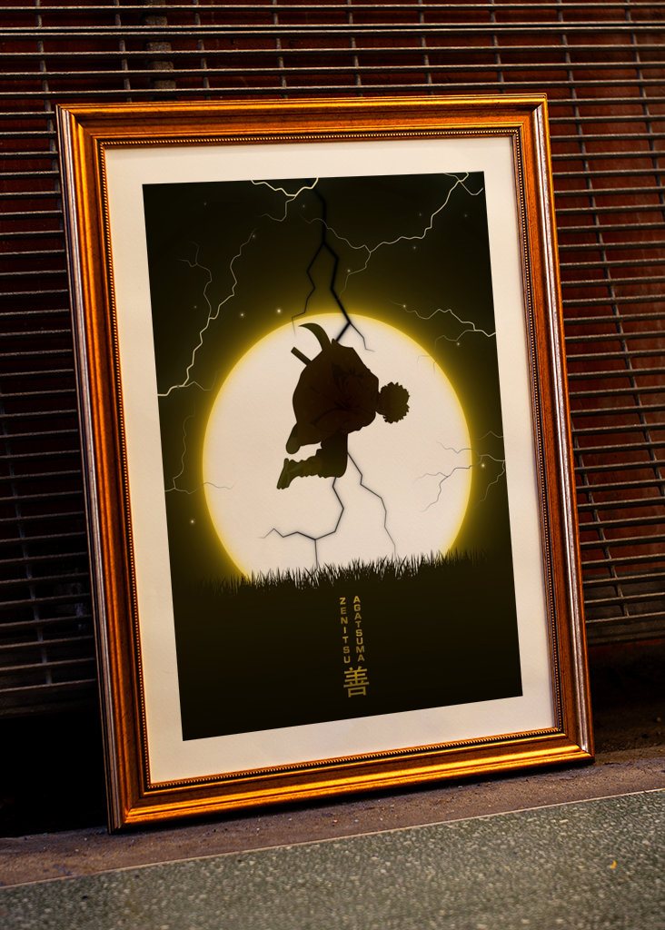 Zenitsu Moon Poster von Faissal Thomas | Printler