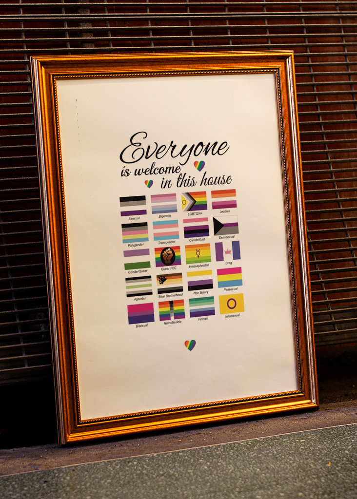 Welcome inclusive Home - LGBTQ Poster von YooY Studio | Printler