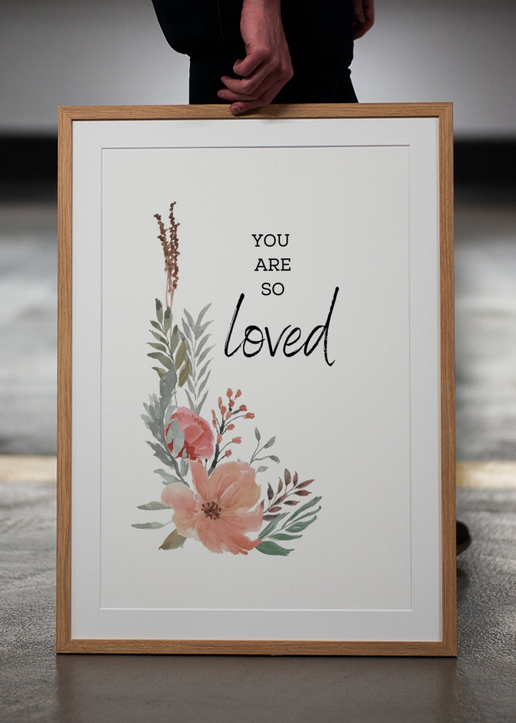 You are so Loved Nursery Print Poster von Robva | Printler