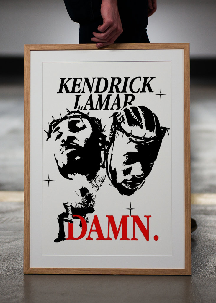 Kendrick Lamar DAMN Rap Music Poster von Dolazi Novac | Printler