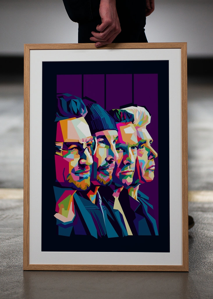 U2 Band Pop Art Style Poster von Cholik Hamka | Printler