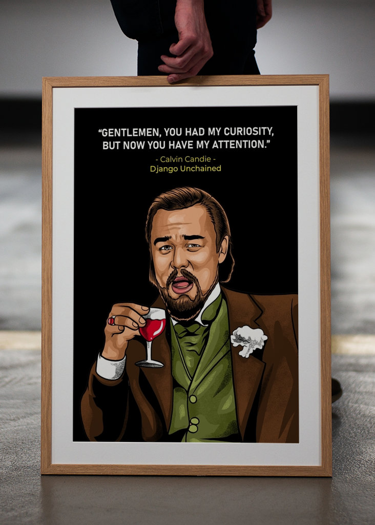 Calvin Candie Django Quote Poster von Adam Khabibi | Printler