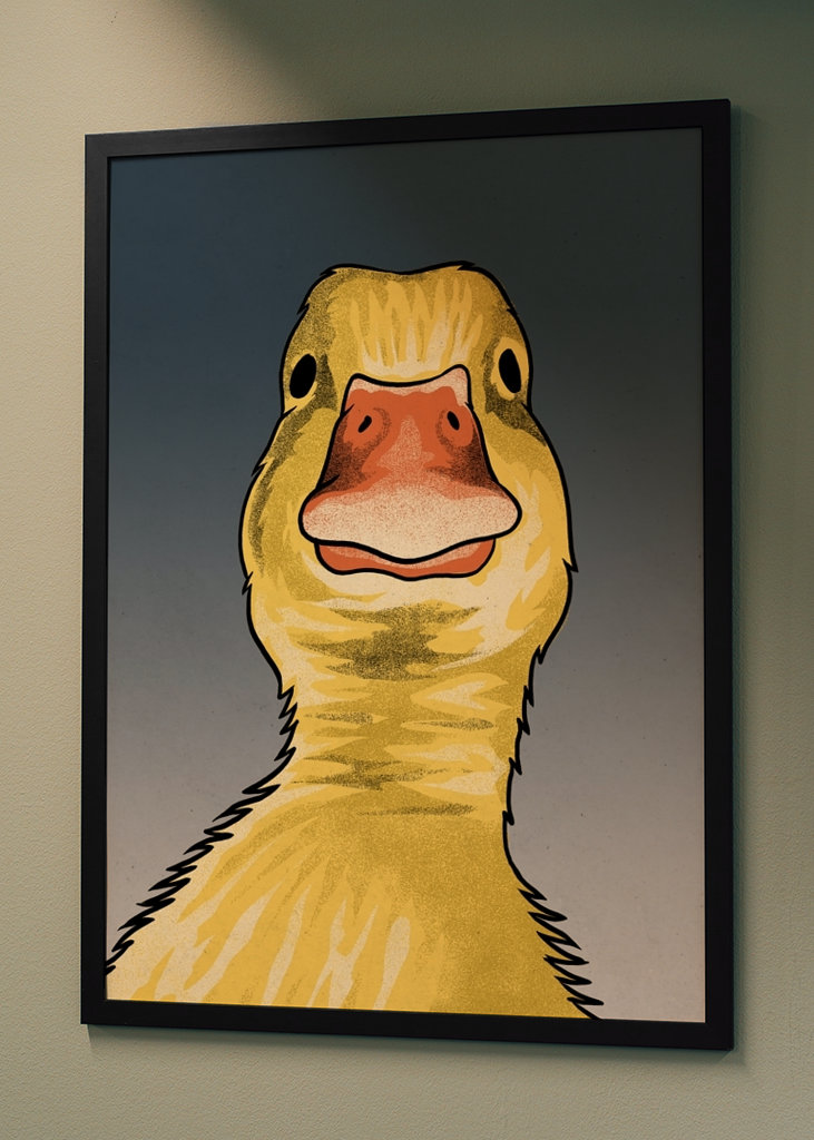 Duck Staring Meme posters & prints by Adam Khabibi - Printler