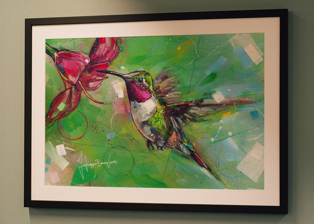 Hummingbird painting Poster von Johannes | Printler