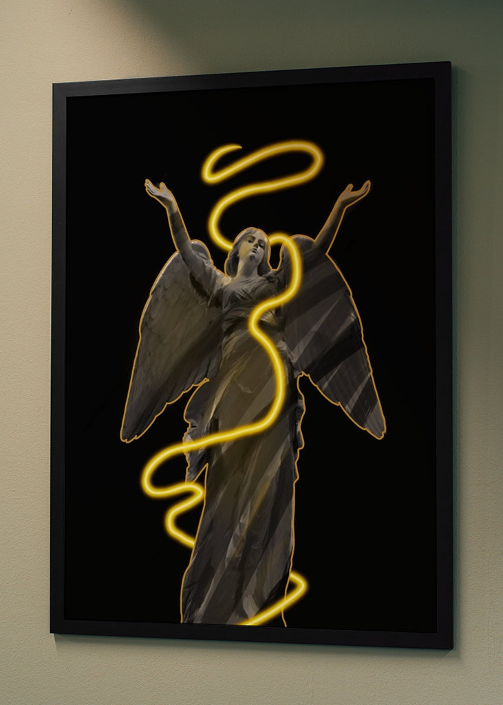 Neon angel Poster von Cerine Bjørnæs | Printler