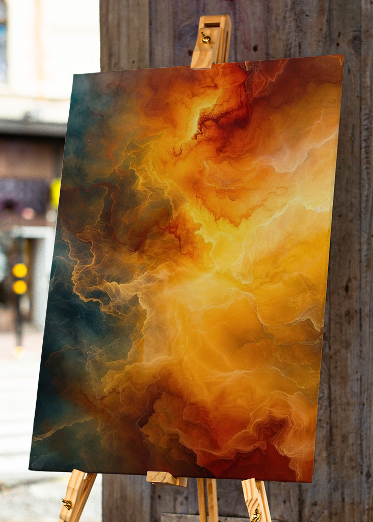 fire storm of lightning Poster von FreiaDesigns | Printler