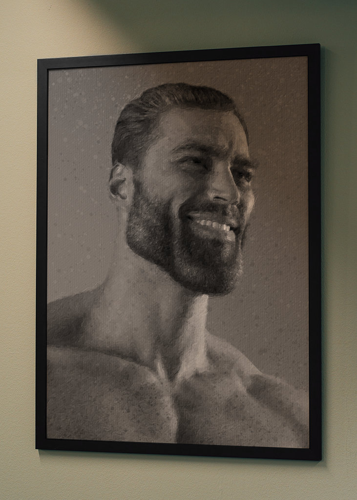 Giga chad meme posters & prints by Tur Wan - Printler