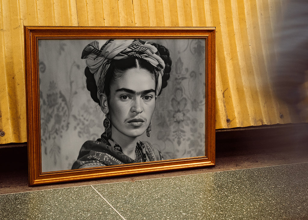 Frida Kahlo Poster Porträt Poster von Niklas Maximilian | Printler
