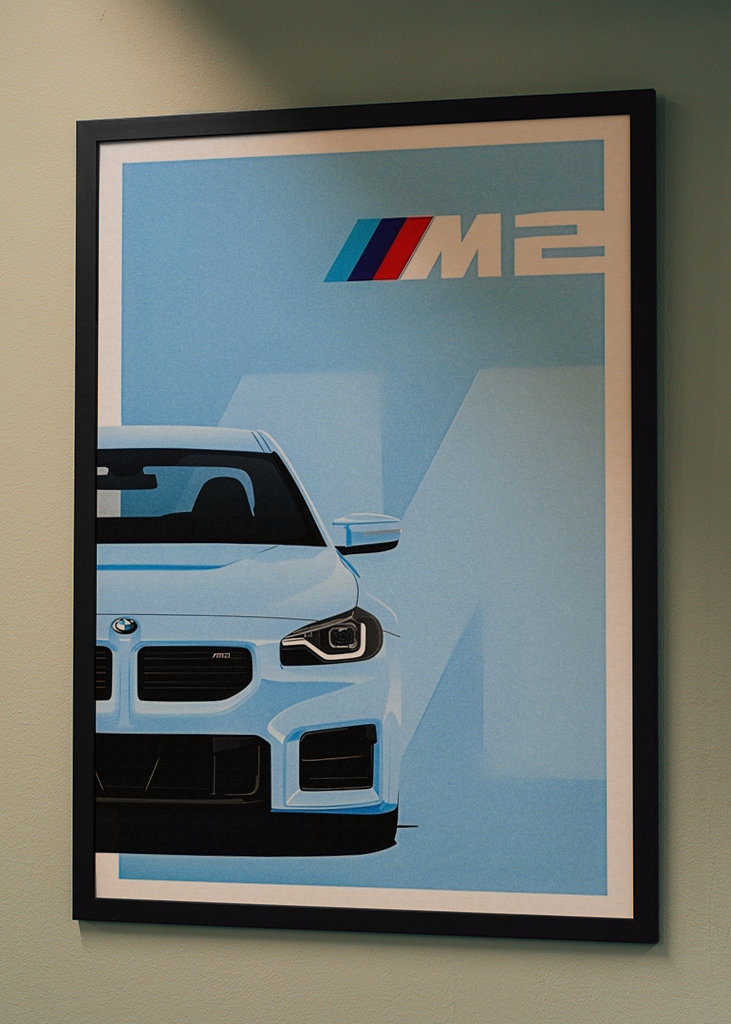 BMW M2 G87 Minimalistisch Poster von ligon larry | Printler