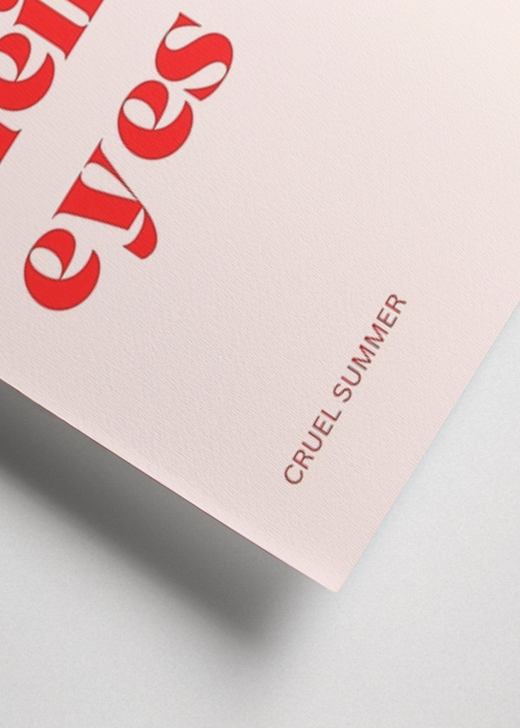 Taylor Swift - Cruel Summer posters & prints by Lory Pentolo - Printler