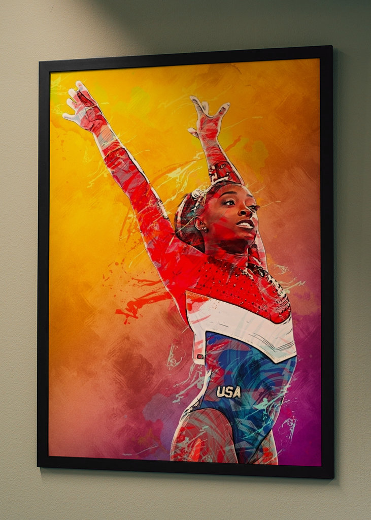 Simone Biles Poster von antonio | Printler