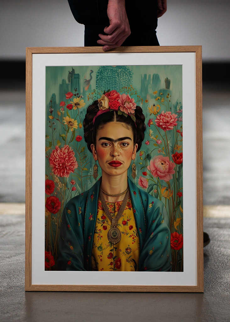 Frida Kahlo Poster Kunstdruck Poster von Niklas Maximilian | Printler