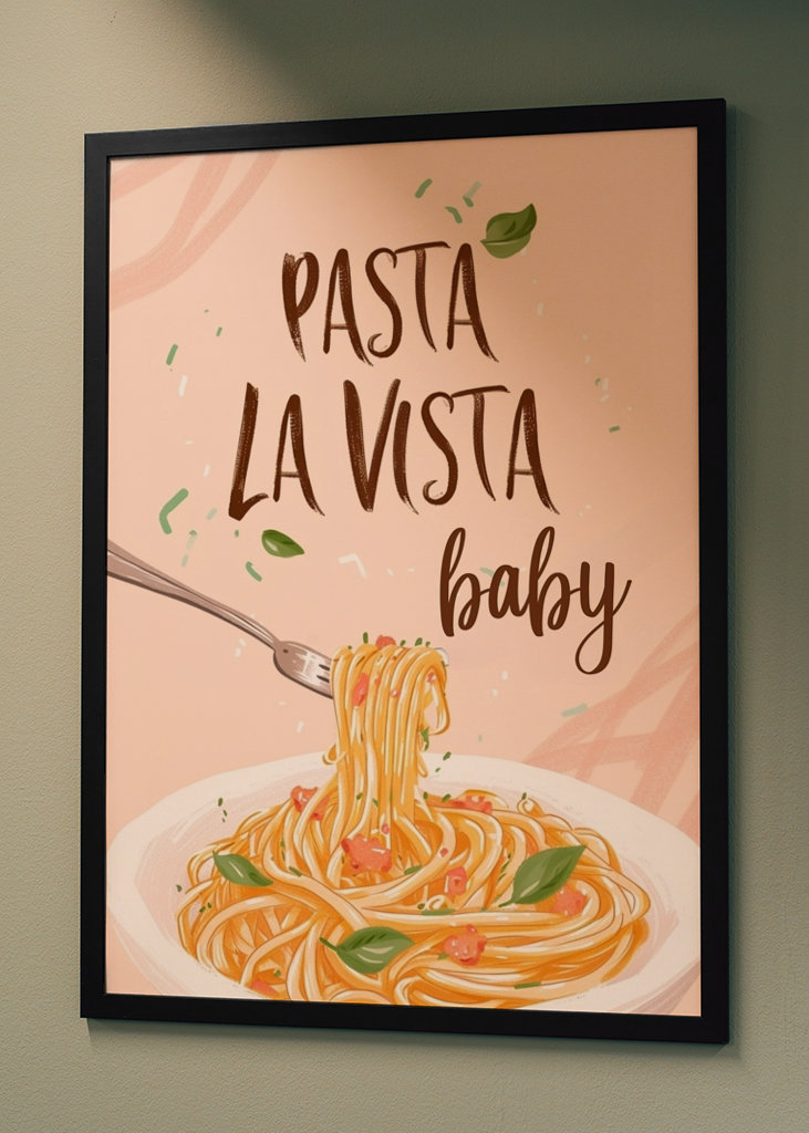 Pasta La Vista Baby Poster von Johan Nilsson | Printler
