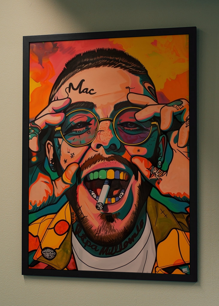 Mac Miller - Rapper Poster von Art Adligume | Printler