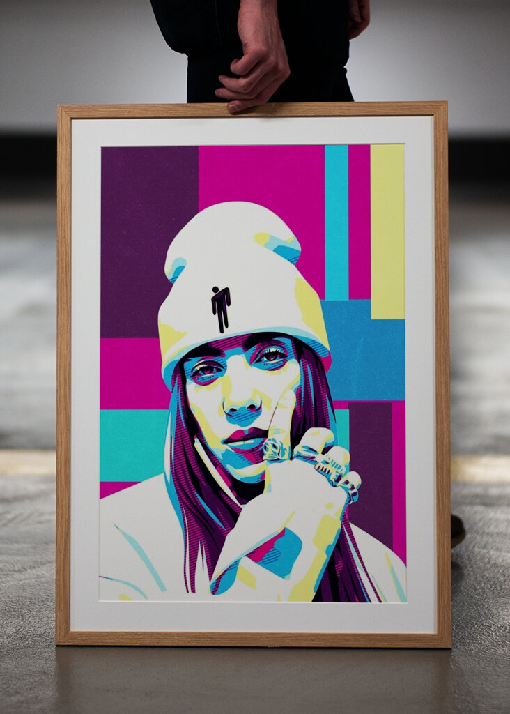 Billie Eilish Pop Art Poster von wonderful art | Printler
