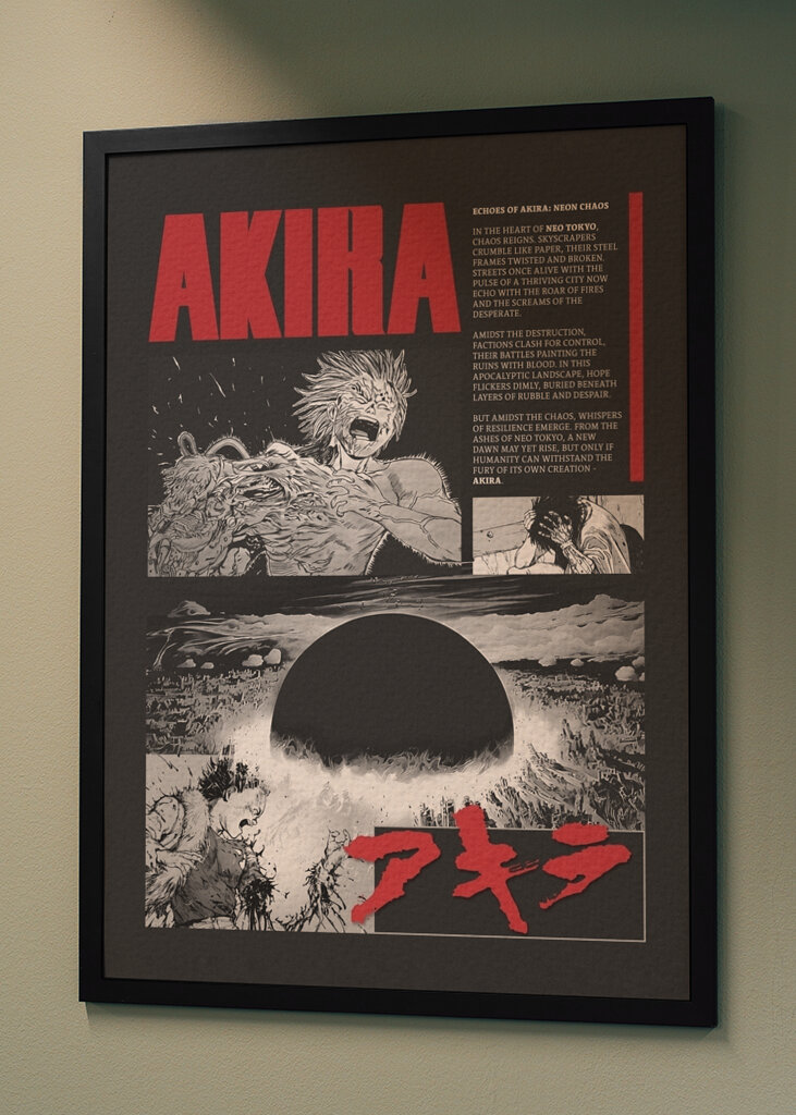 Akira Poster im Brutalismus-Stil Poster von Froze Studio | Printler