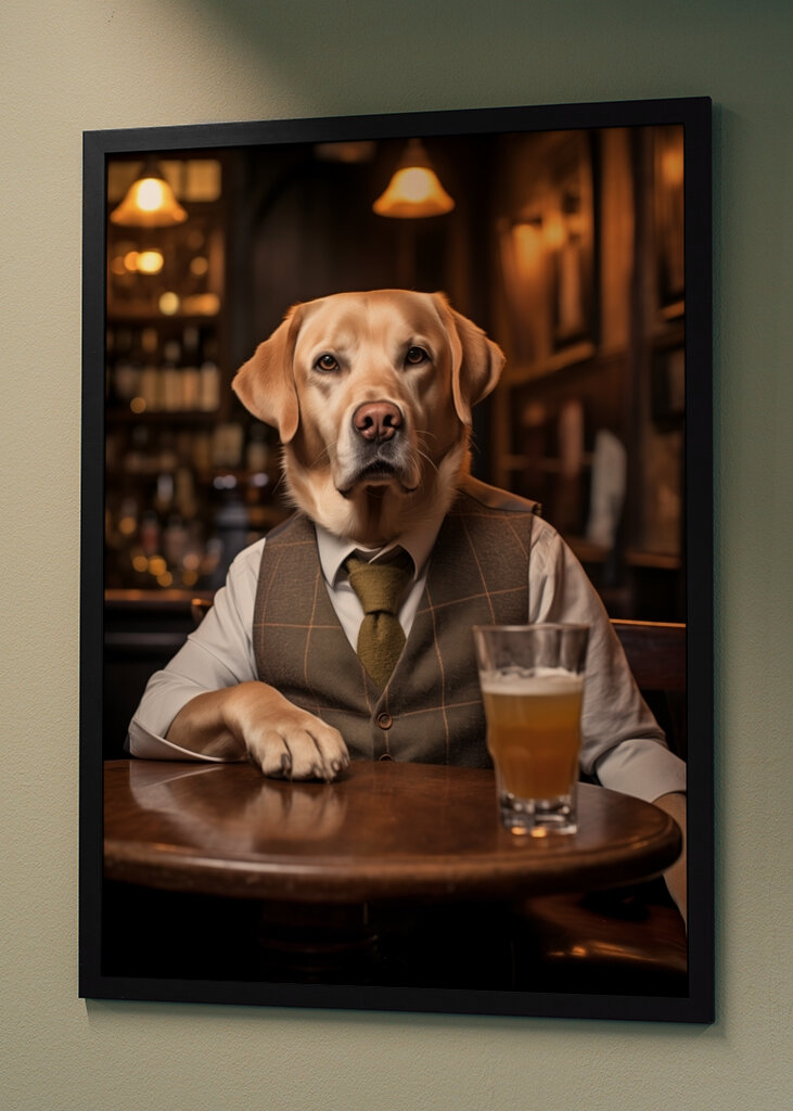 Labrador im Pub Poster von Craig Doogan | Printler