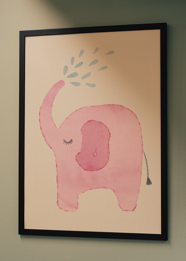 Rosa Elefant Poster von Evgenia Smirnova | Printler