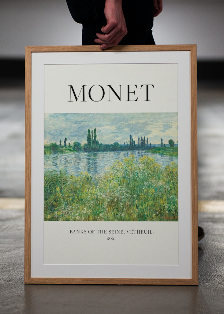 Ufer der Seine Poster von Claude Monet | Printler