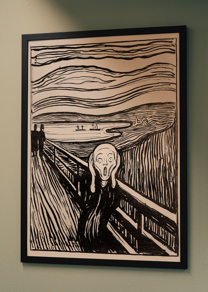 Skriet - Der Schrei Poster von Edvard Munch | Printler