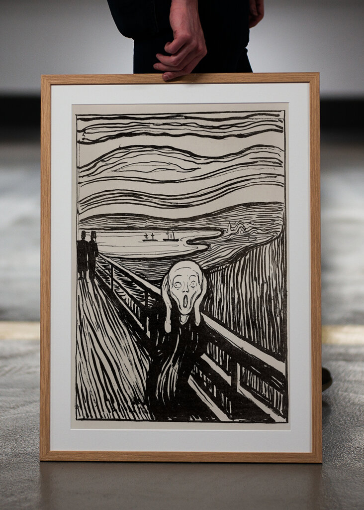 Skriet - Der Schrei Poster von Edvard Munch | Printler