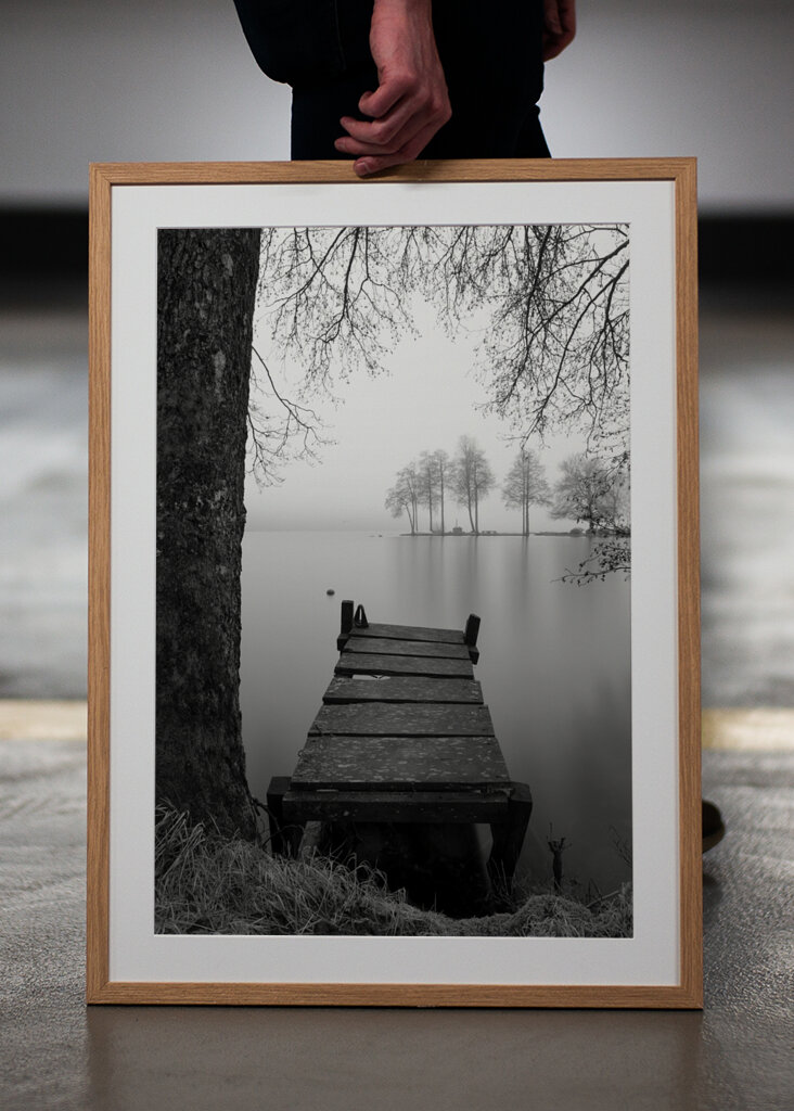 Dalsjön i Dalsjöfors 250126-1 Poster von Martin Ericson | Printler