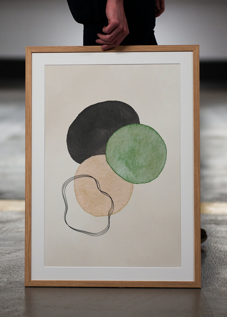 Moderne erdige Japandi-Kunst Poster von Janne Wijdeven | Printler