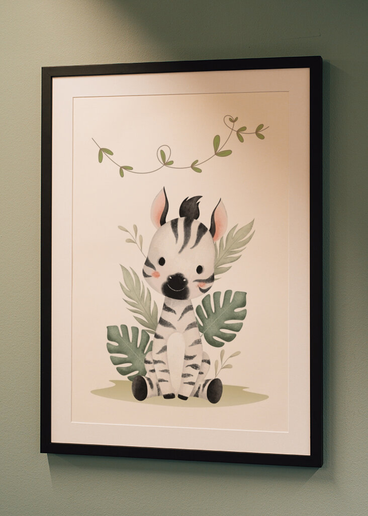Zebra's Jungle Smile Poster von Saskia Michele | Printler