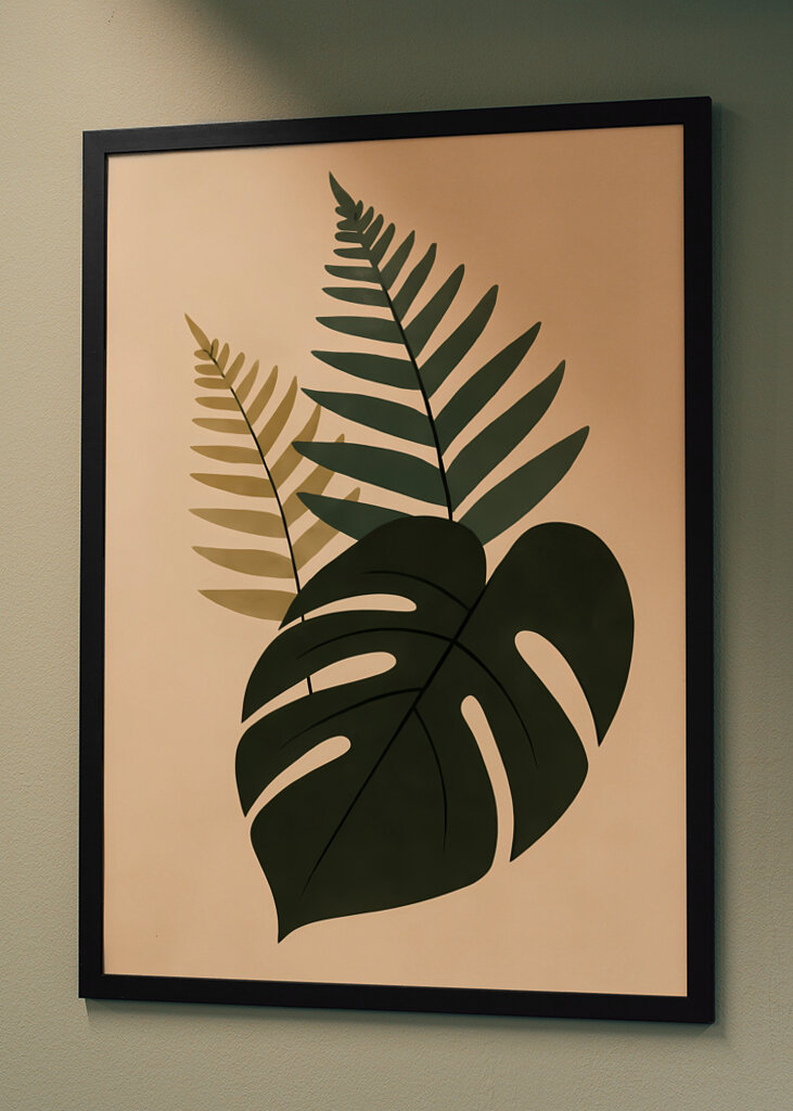 Monstera & Farn Poster von David Godbehere | Printler