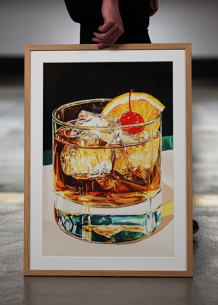 Vintage Whiskey Cocktail Poster von Phanly | Printler