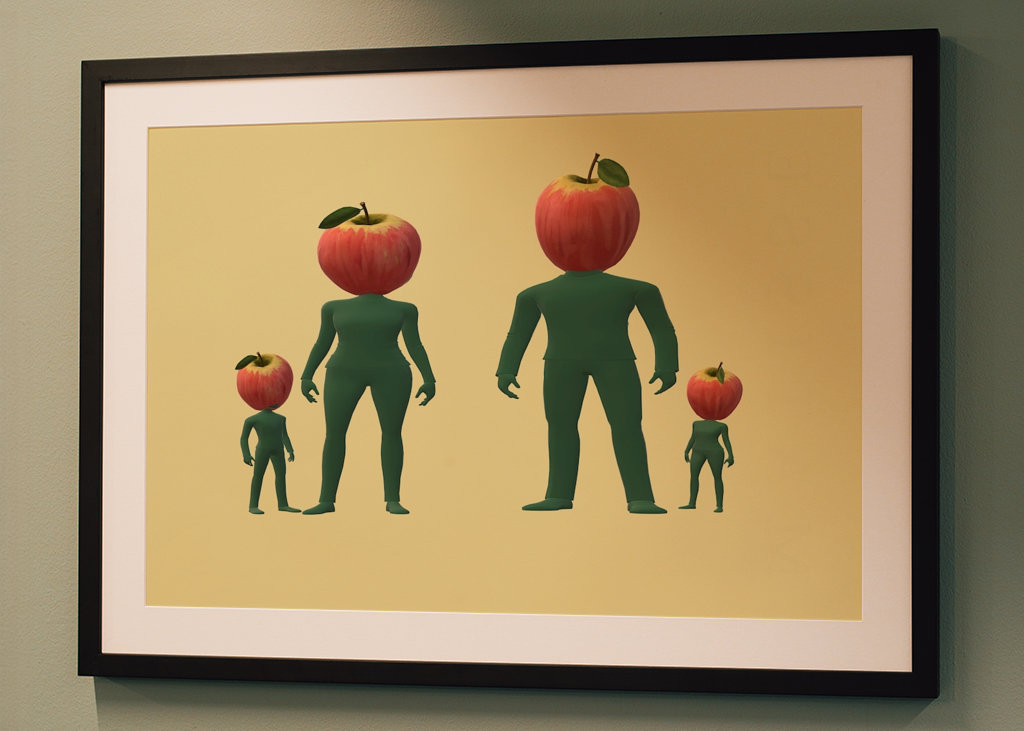 Apple family Poster von ANOWI | Printler